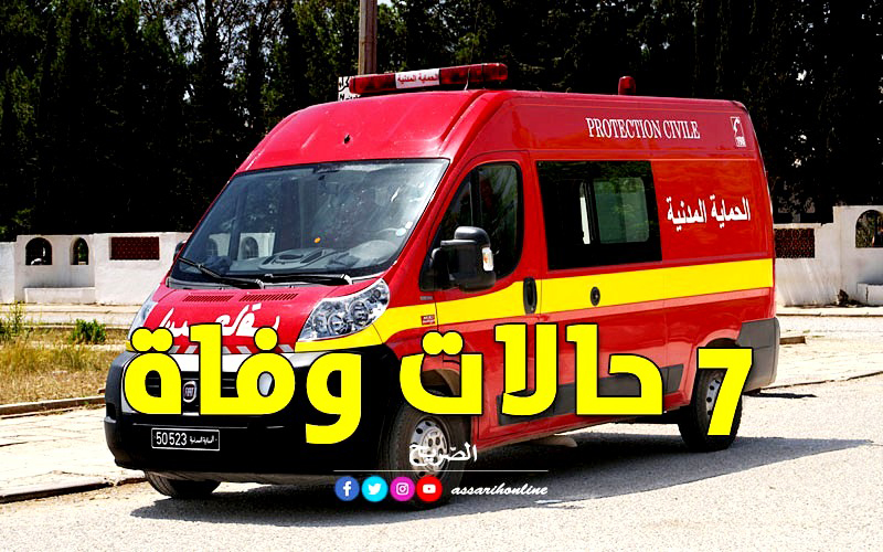 تسجيل 7 حالات وفاة وإصابة 303 أشخاص في حوادث مختلفة – Assarih